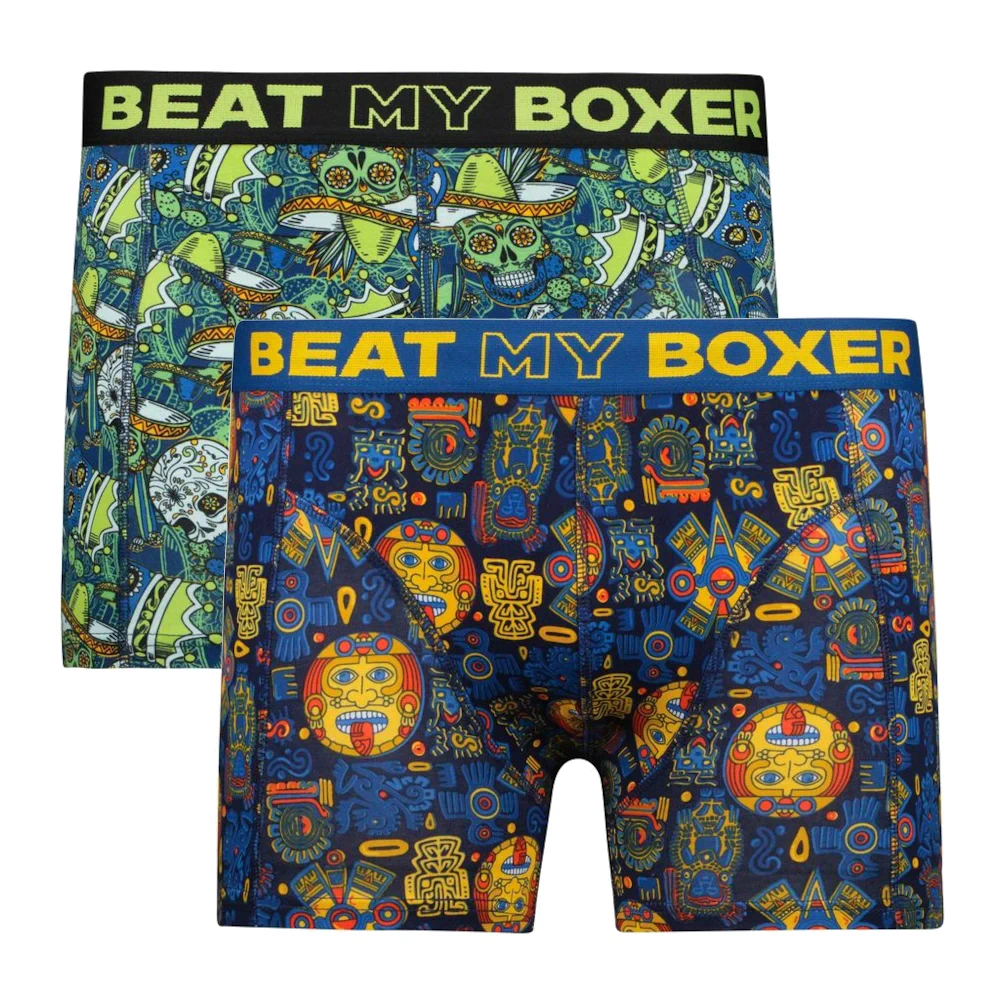 2-Pack Beat my Boxer Heren Boxershorts – Speels & Kleurrijk